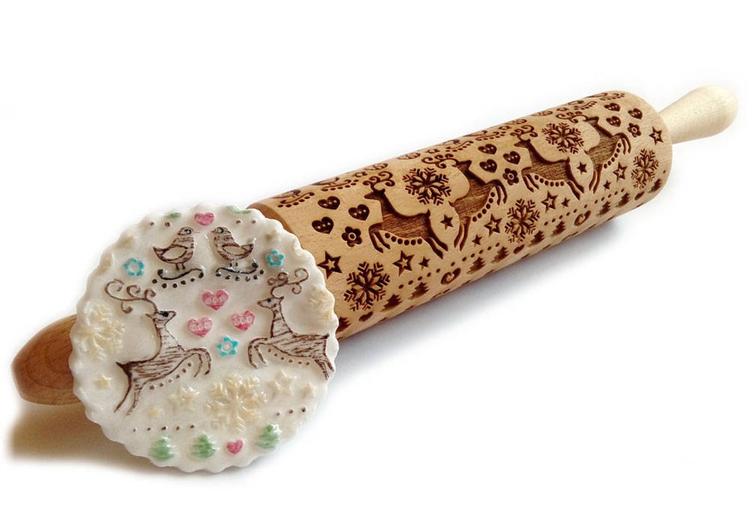 CHRISTMAS Rolling Pin, SCANDINAVIAN DESIGN, Christmas Ornament ...