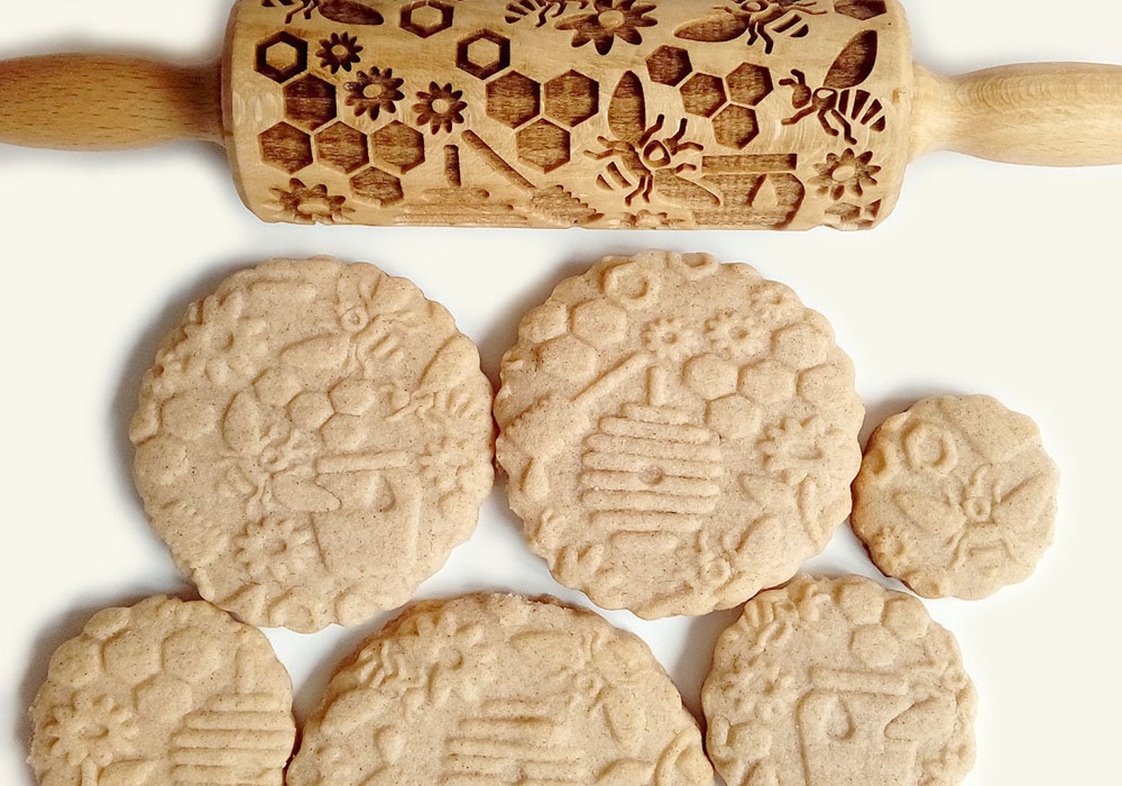 Rolling Pin Honey Laser Engraved Wooden Rolling Pin | Etsy