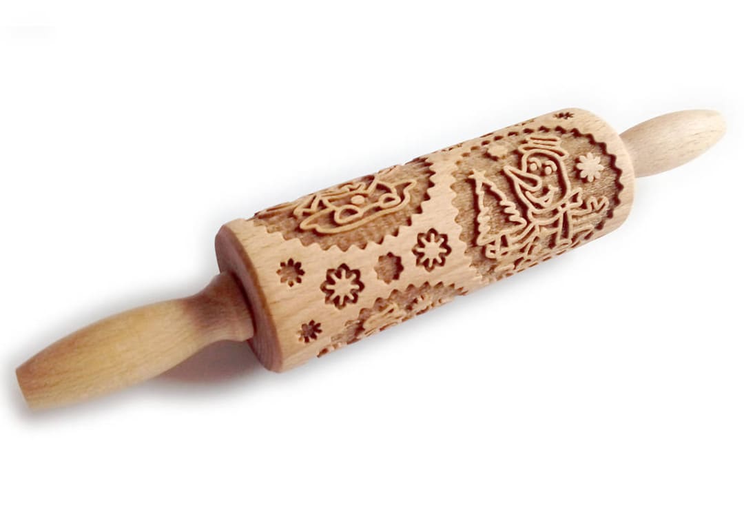 Snowman, Wooden Rolling Pin, Christmas Decorations, Christmas Cookies ...