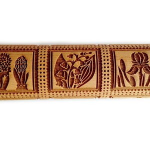 Spring Flowers Springerle, Engraved Rolling Pin, Embossed Rolling Pin ...