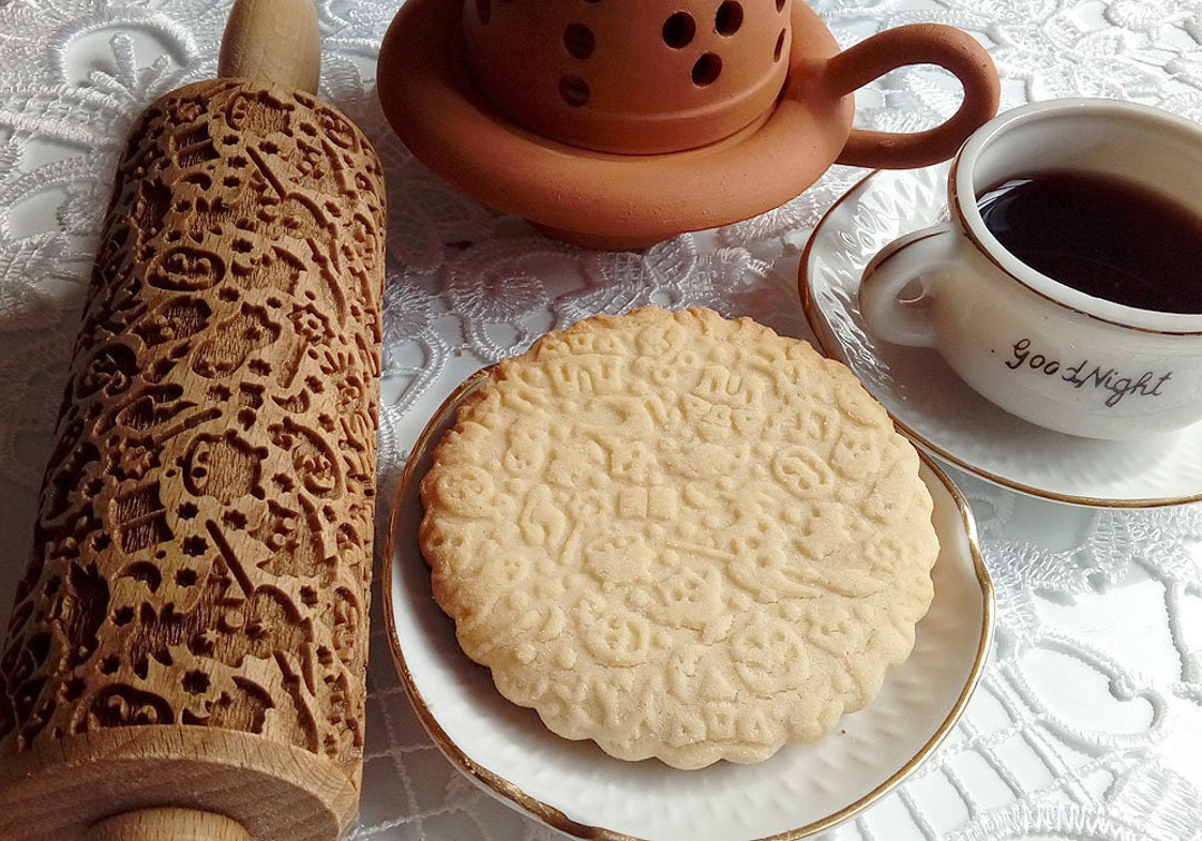 Halloween Magic, Engraved Rolling Pin, Embossing Rolling Pin ...