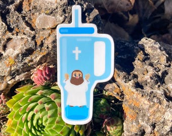 Living Water Cross Sticker - Etsy