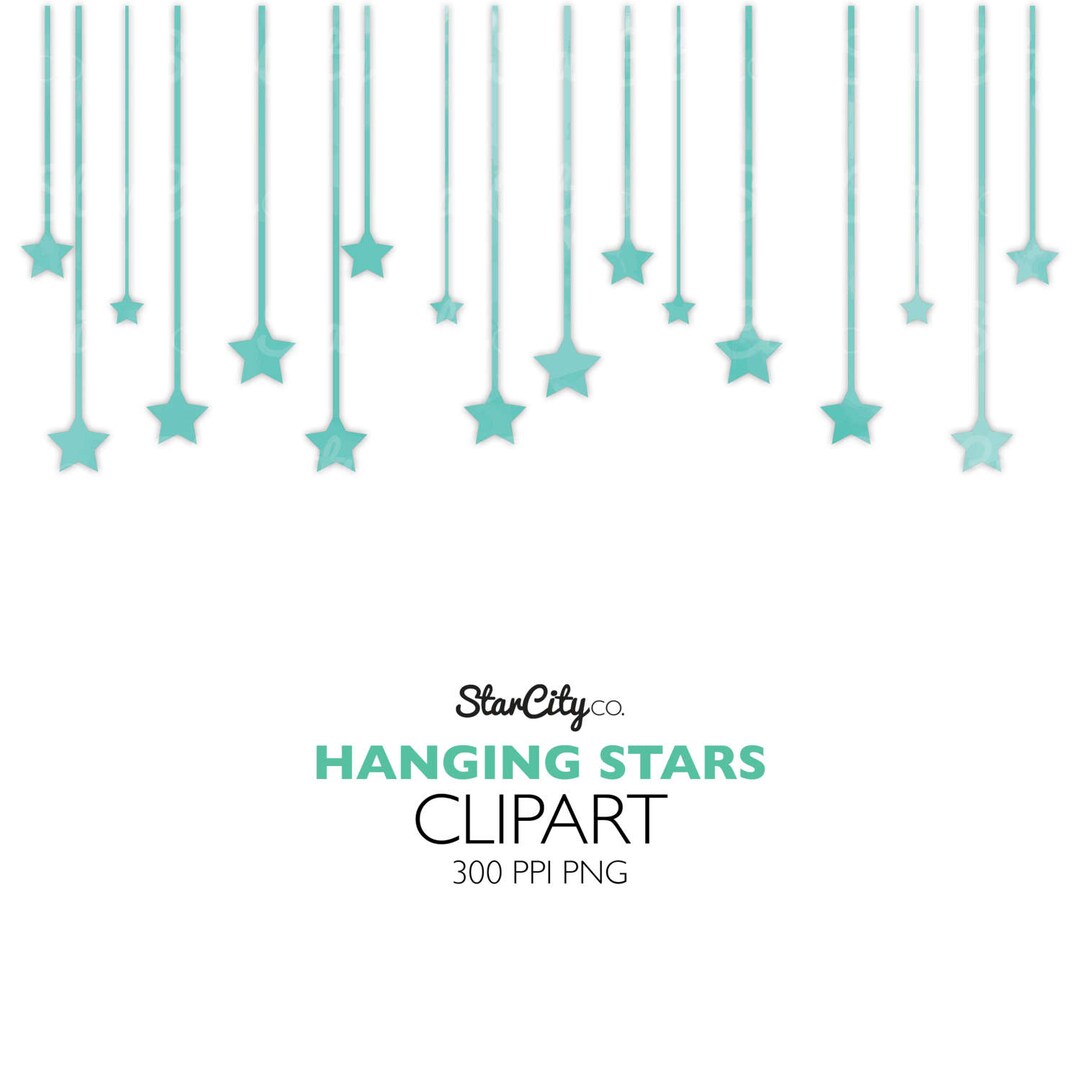 Hanging Star Clipart, Star Clipart, Star Graphics, Hanging Star ...