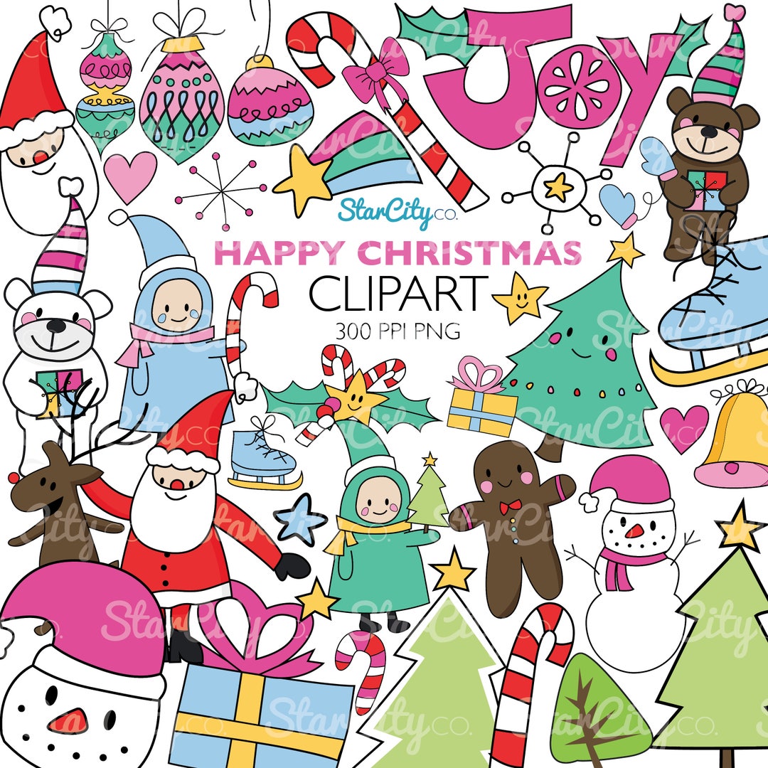 Christmas Clipart, Holiday Clipart, Santa Clipart, Snowman Clipart ...