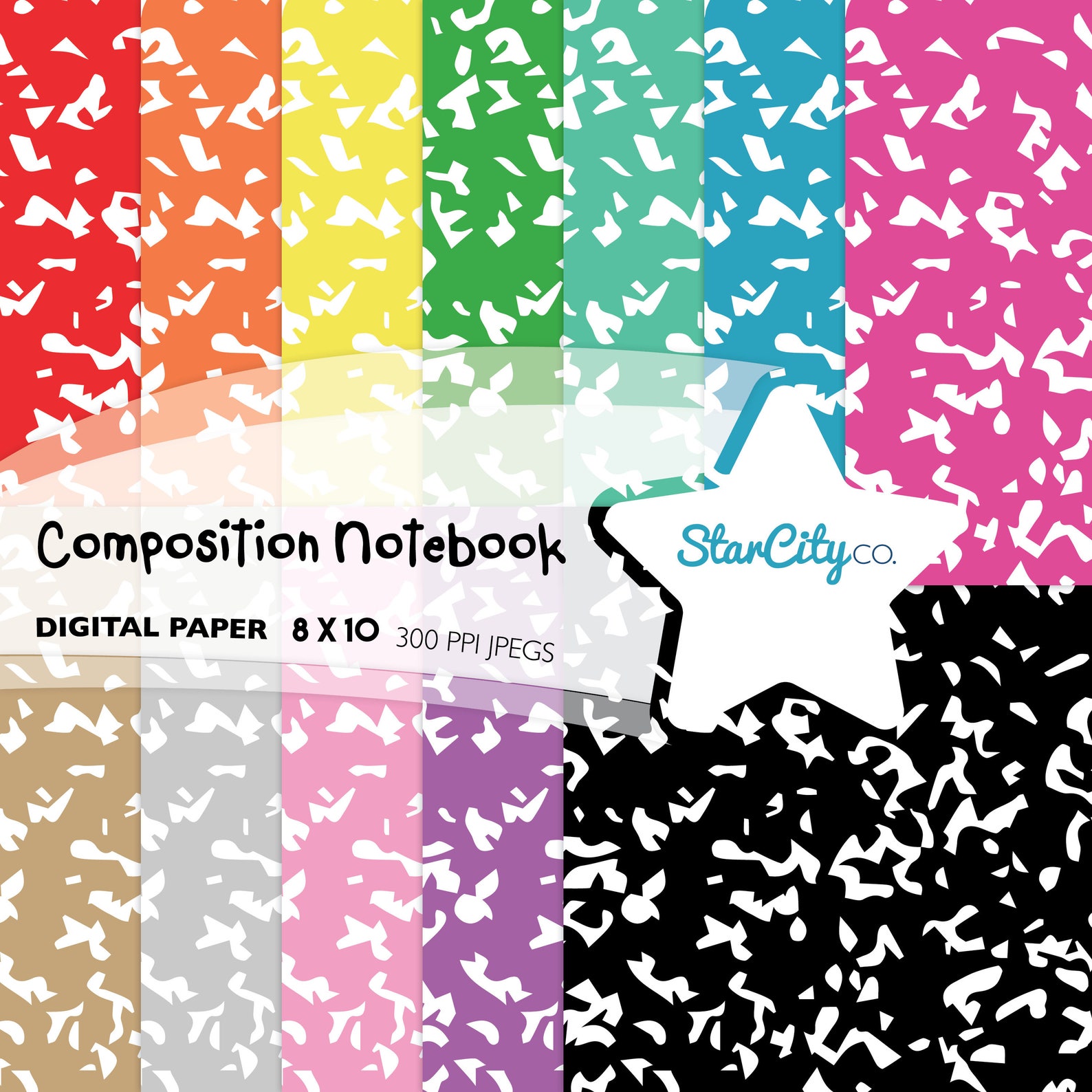 Composition Notebook Digital Paper Notebook Paper Digital - Etsy