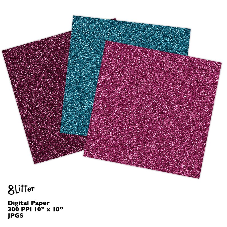 Glitter Digital Paper Pack, Digital Pattern, Glitter Paper, Sparkle ...