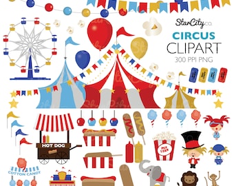Scrapbooking Seal Digital Stamp Commercial Use Under the Big Top Circus ...