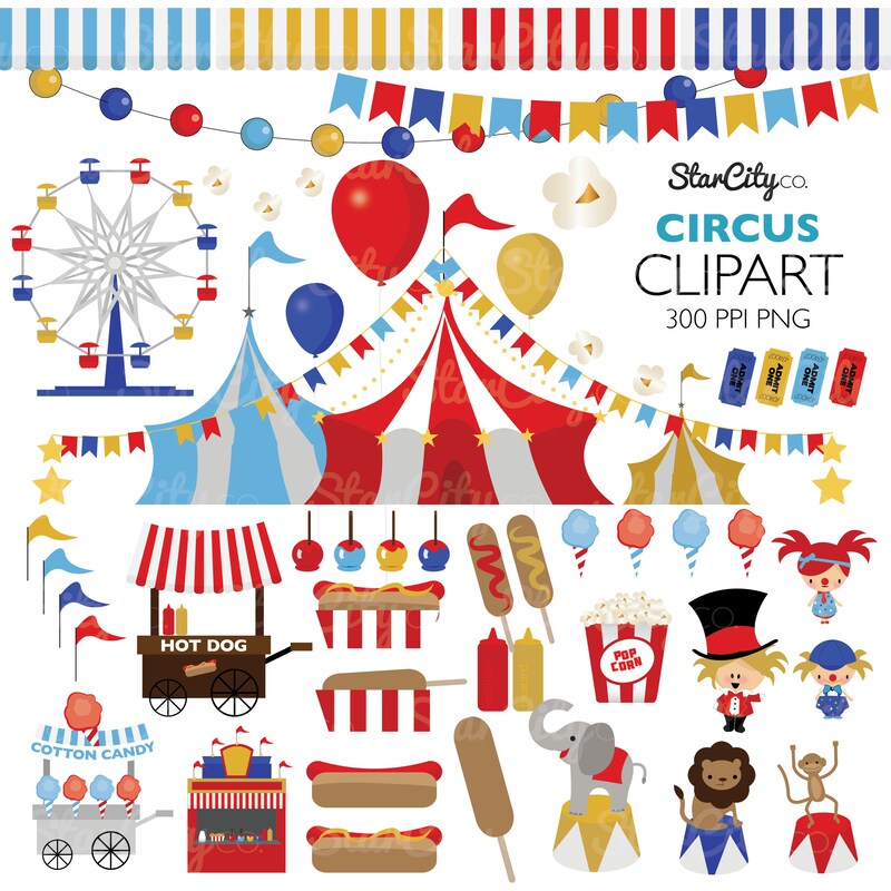 Circus Clip Art - Etsy