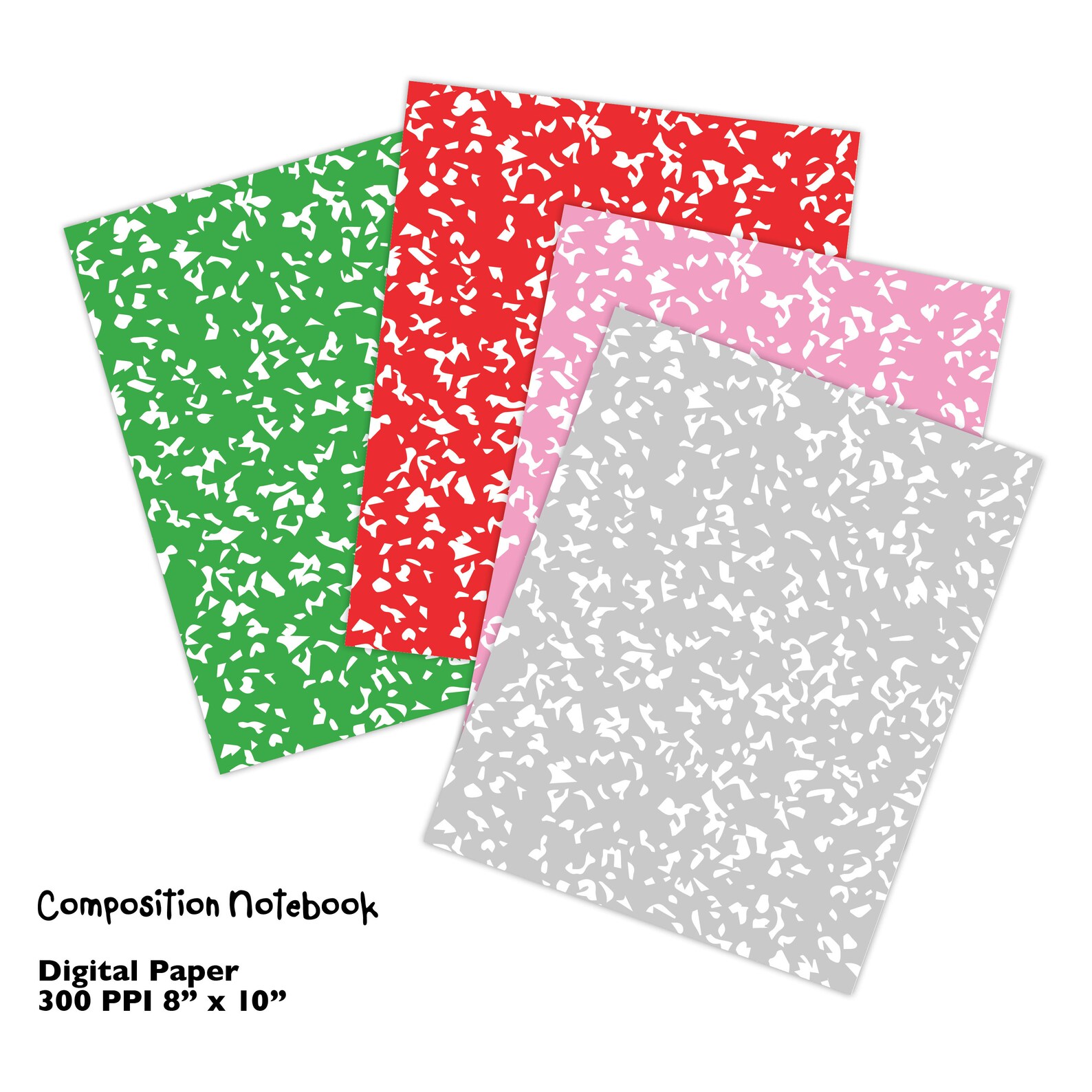 Composition Notebook Digital Paper Notebook Paper Digital - Etsy