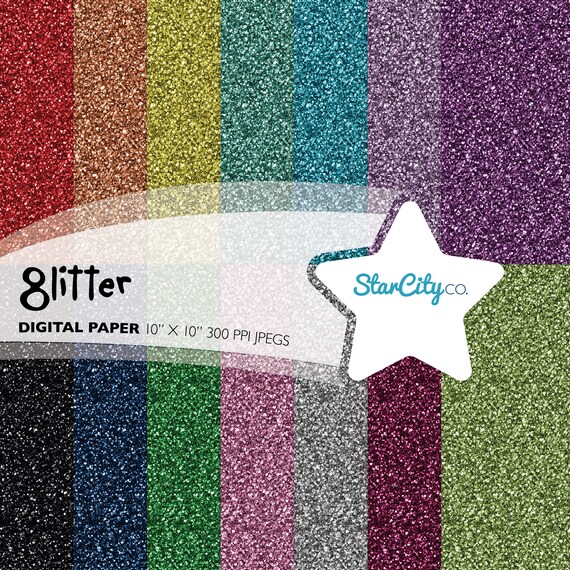 Glitter Digital Paper Pack Digital Pattern Glitter Paper | Etsy