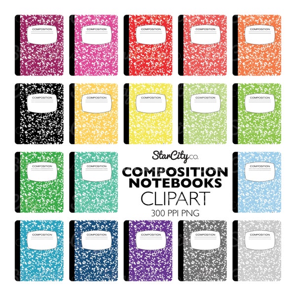 Composition Notebook Clipart - Etsy