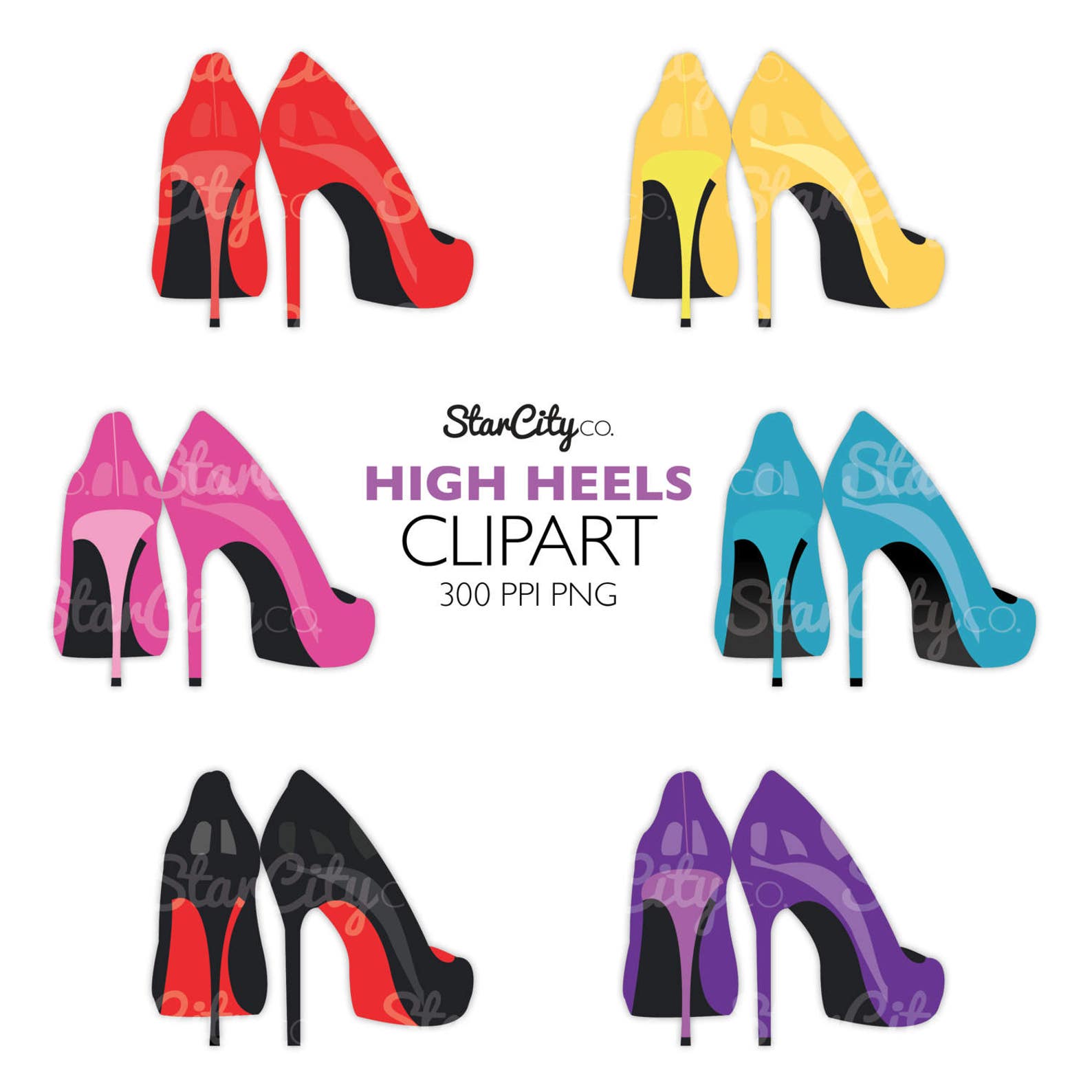 High Heels Clipart, Heels Clipart, Fashion Clip Art, Black Heels ...