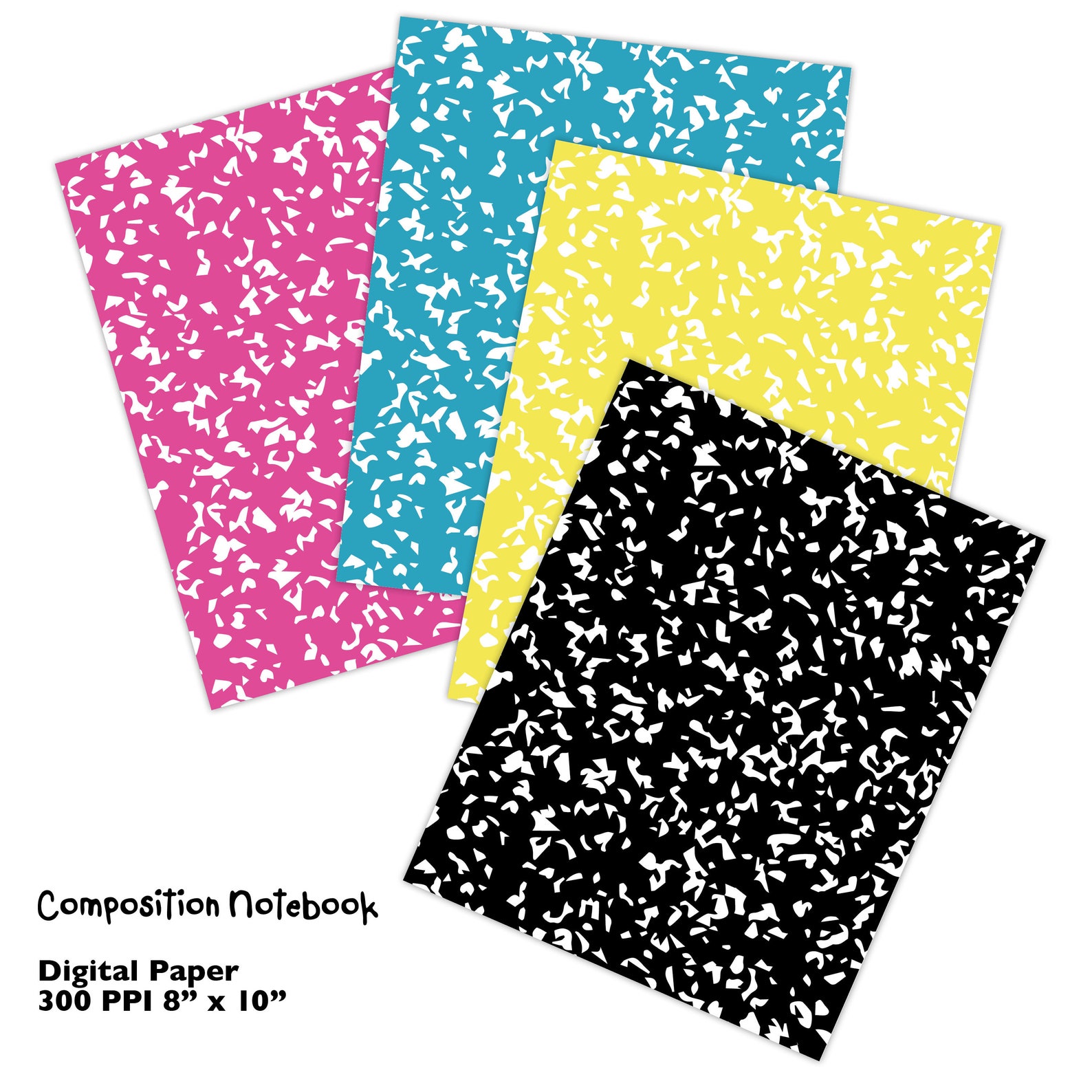 Composition Notebook Digital Paper Notebook Paper Digital - Etsy