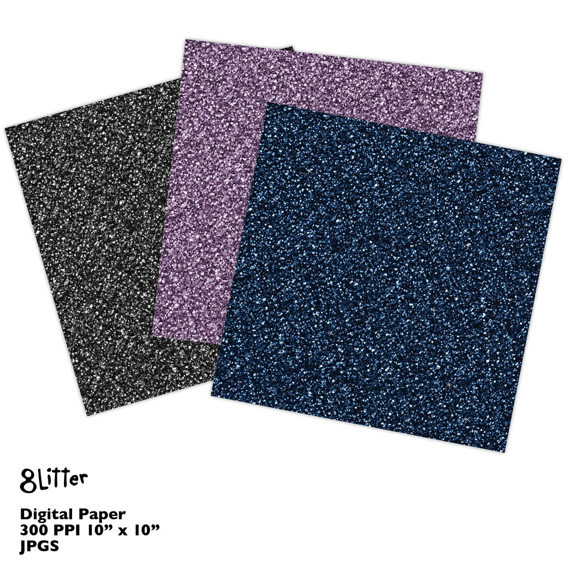 Glitter Digital Paper Pack, Digital Pattern, Glitter Paper, Sparkle ...