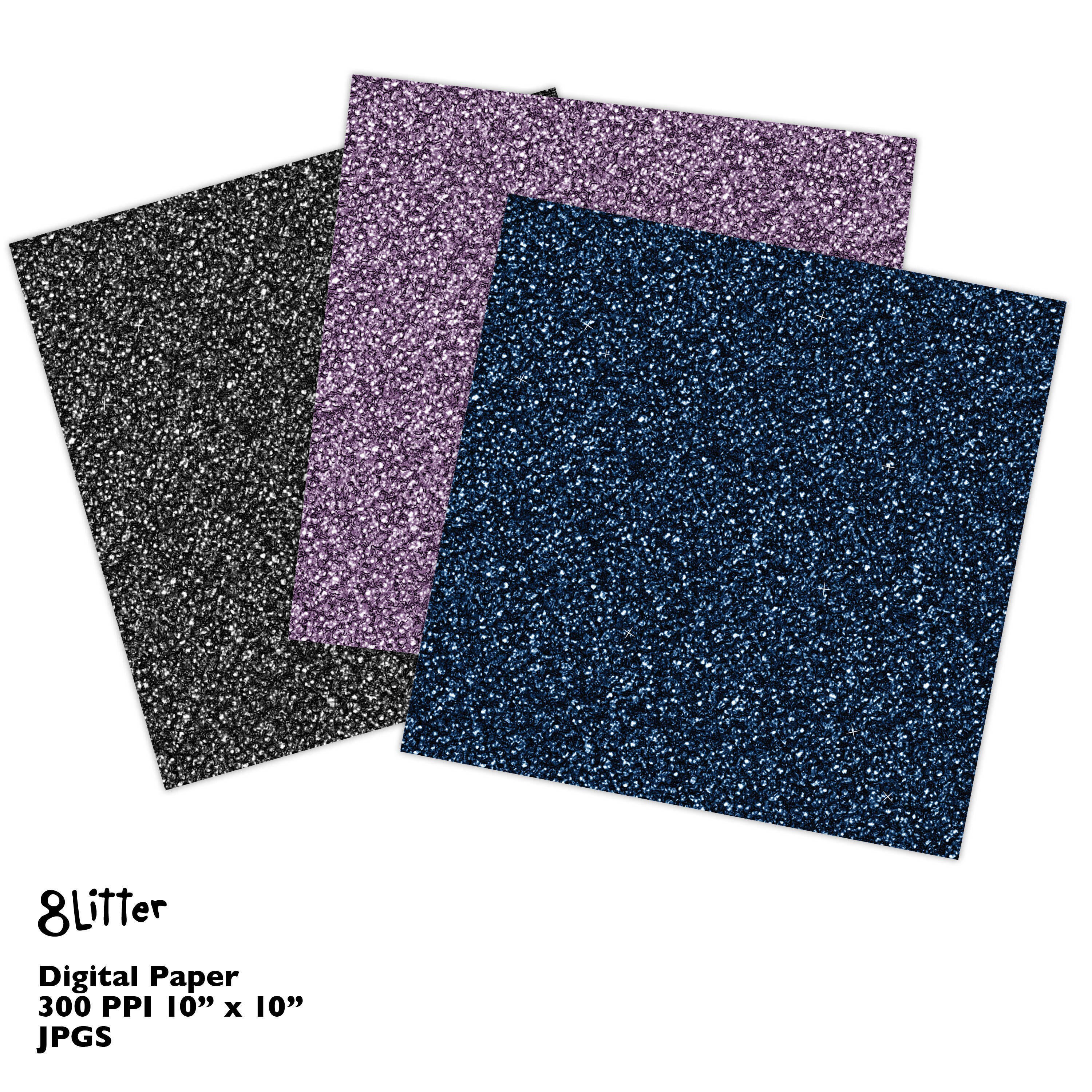 Glitter Digital Paper Pack, Digital Pattern, Glitter Paper, Sparkle ...