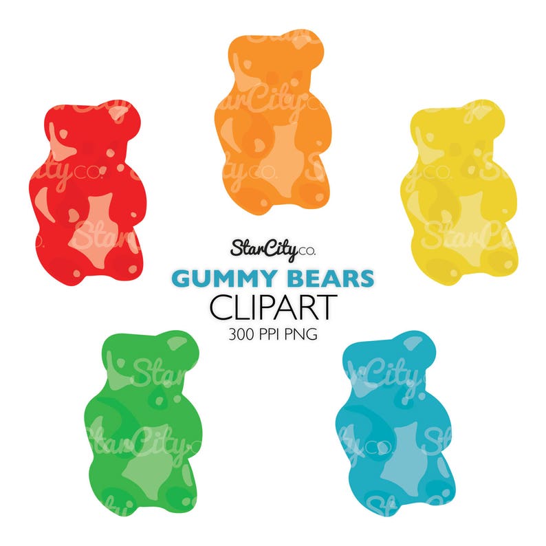 Gummy Bear Clipart, Candy Clip Art, Food Clipart, Candy Clip Art, Gummy ...