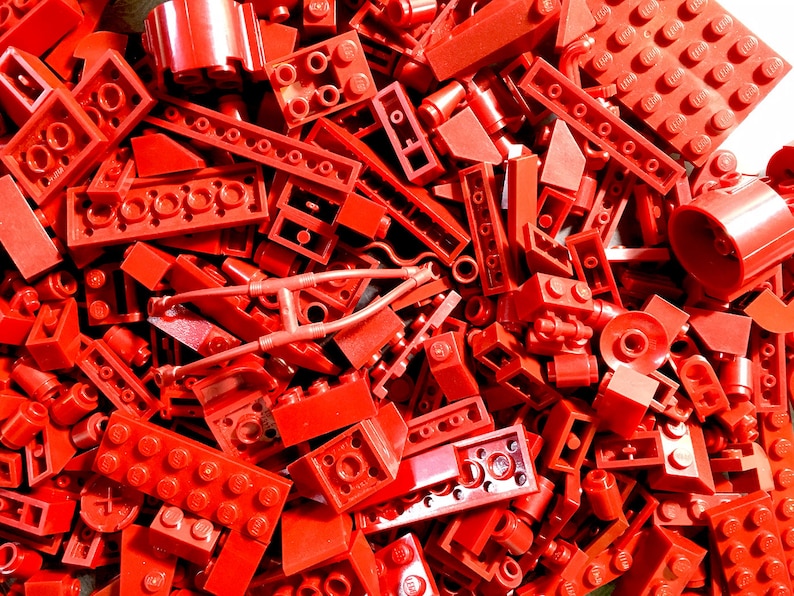 8 Oz 1/2 Pound of Dark Red Bulk Lego - Etsy