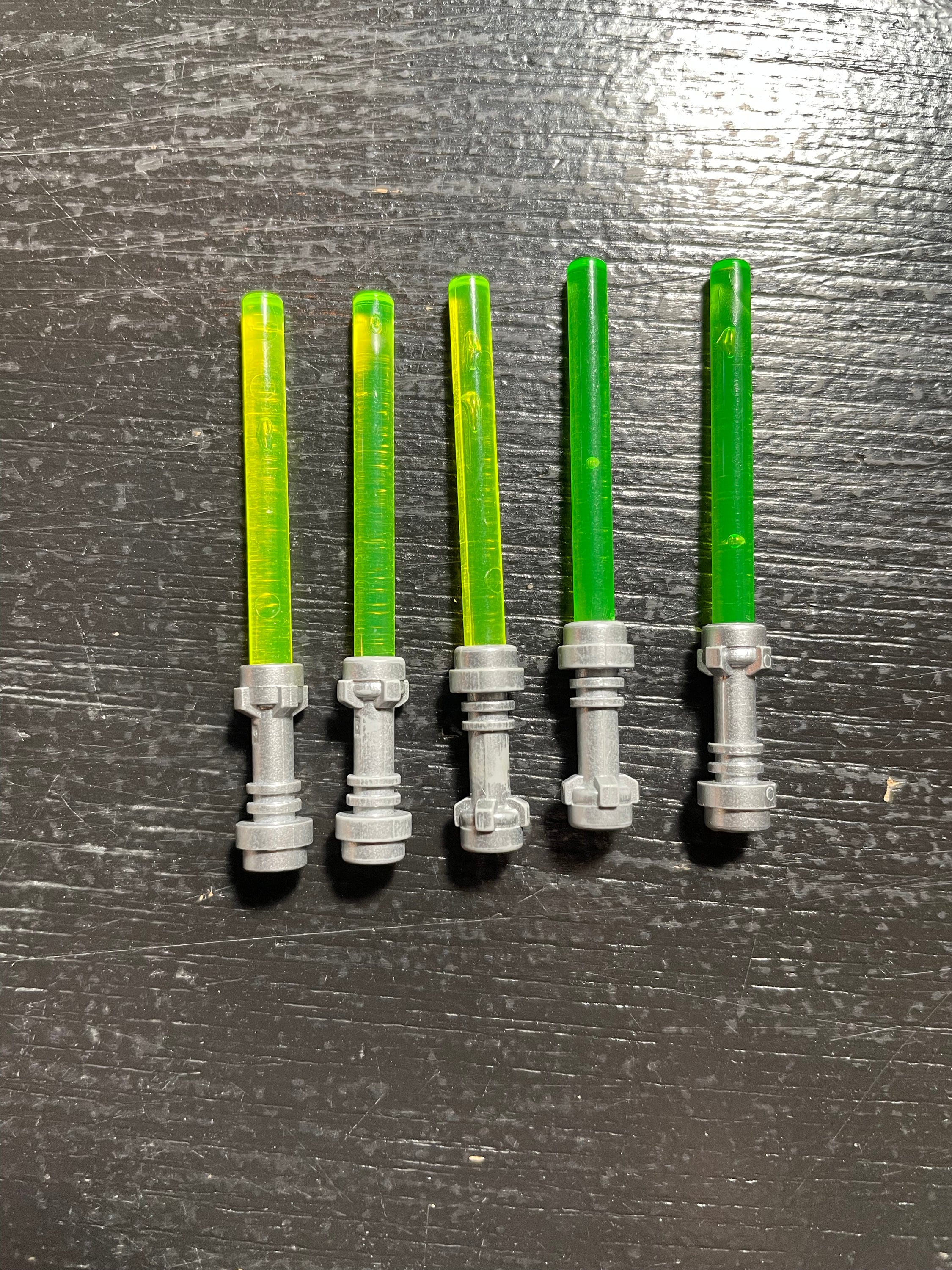 5 Authentic Lego Star Wars Lightsabers green Obi Wan, Luke Skywalker ...