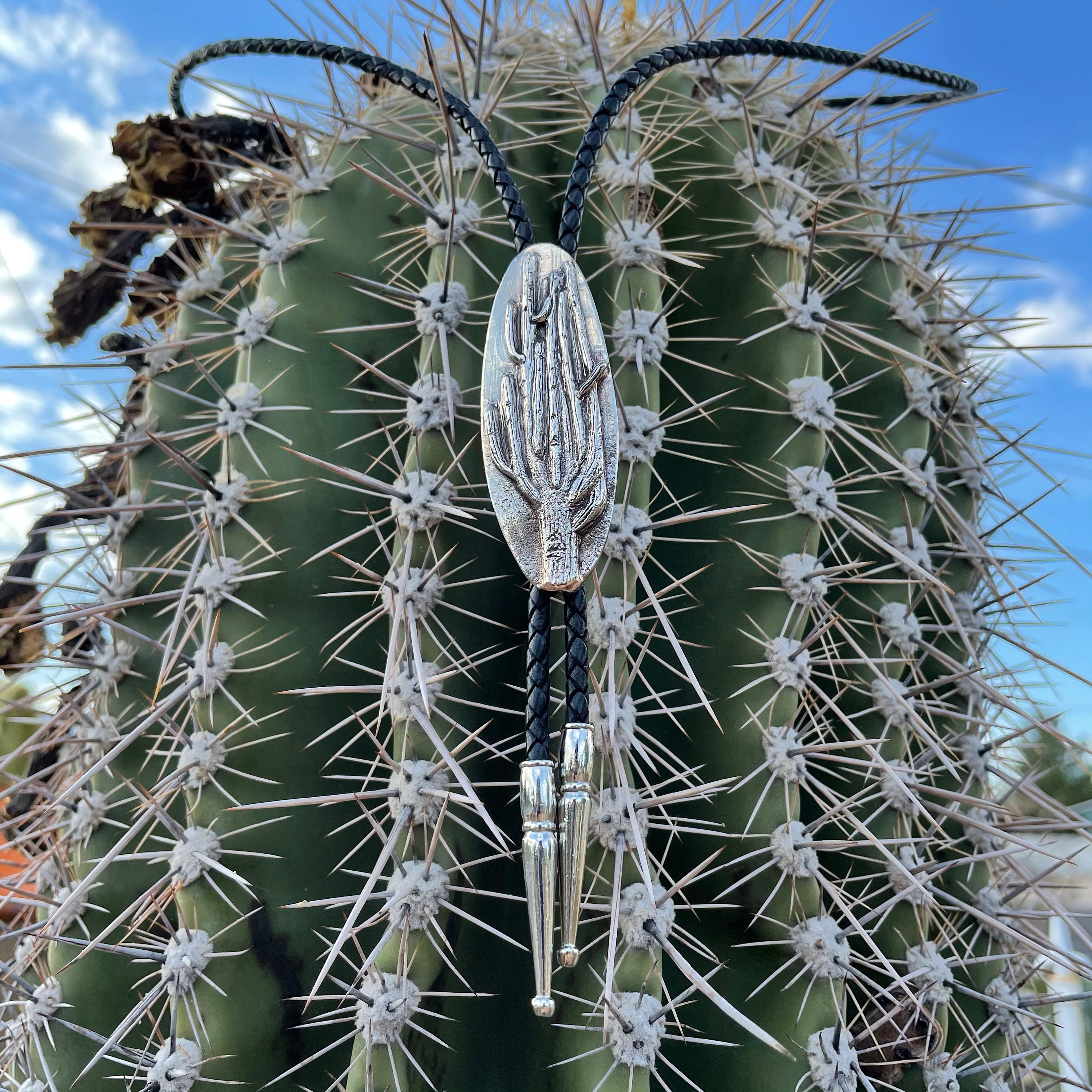 Saguaro Pantera Bolo Tie Cactus Southwest Fashion Necklace - Etsy