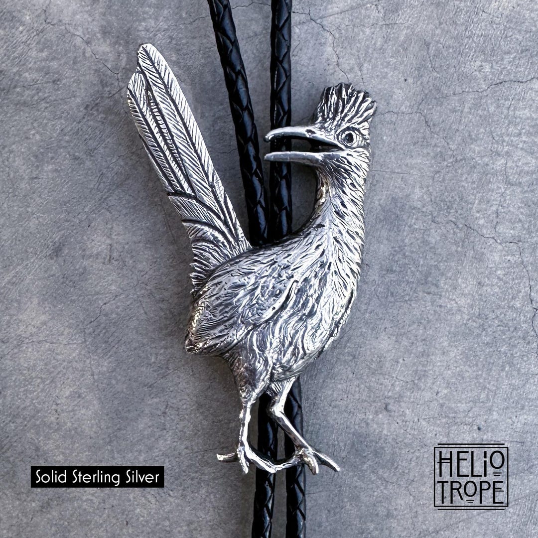 Roadrunner Bolo Tie - Western Lariat Neckware All Gender - Etsy