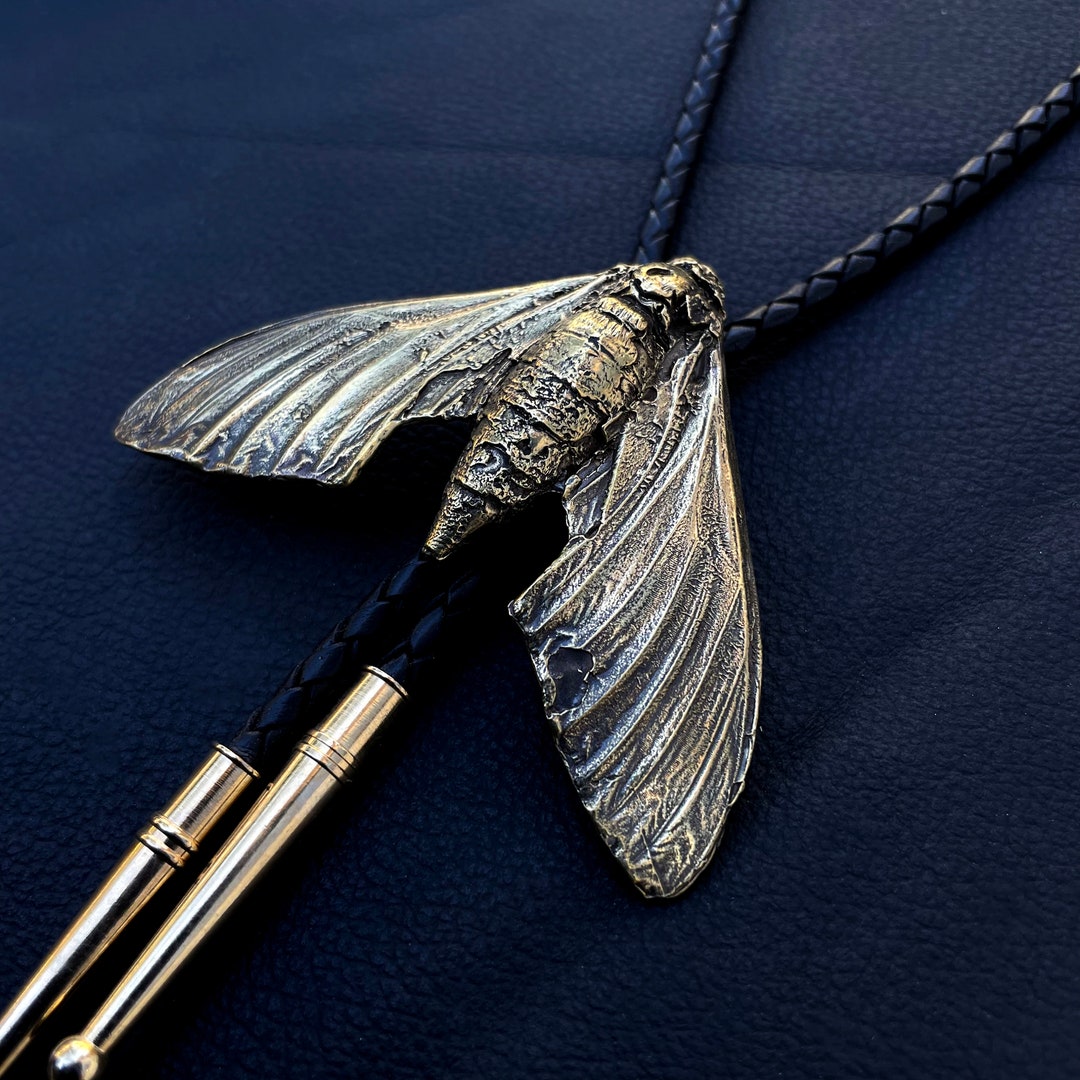 Moth Bolo Tie - Sphinx Moth Manduca Rustica Butterfly Lucky Wings ...