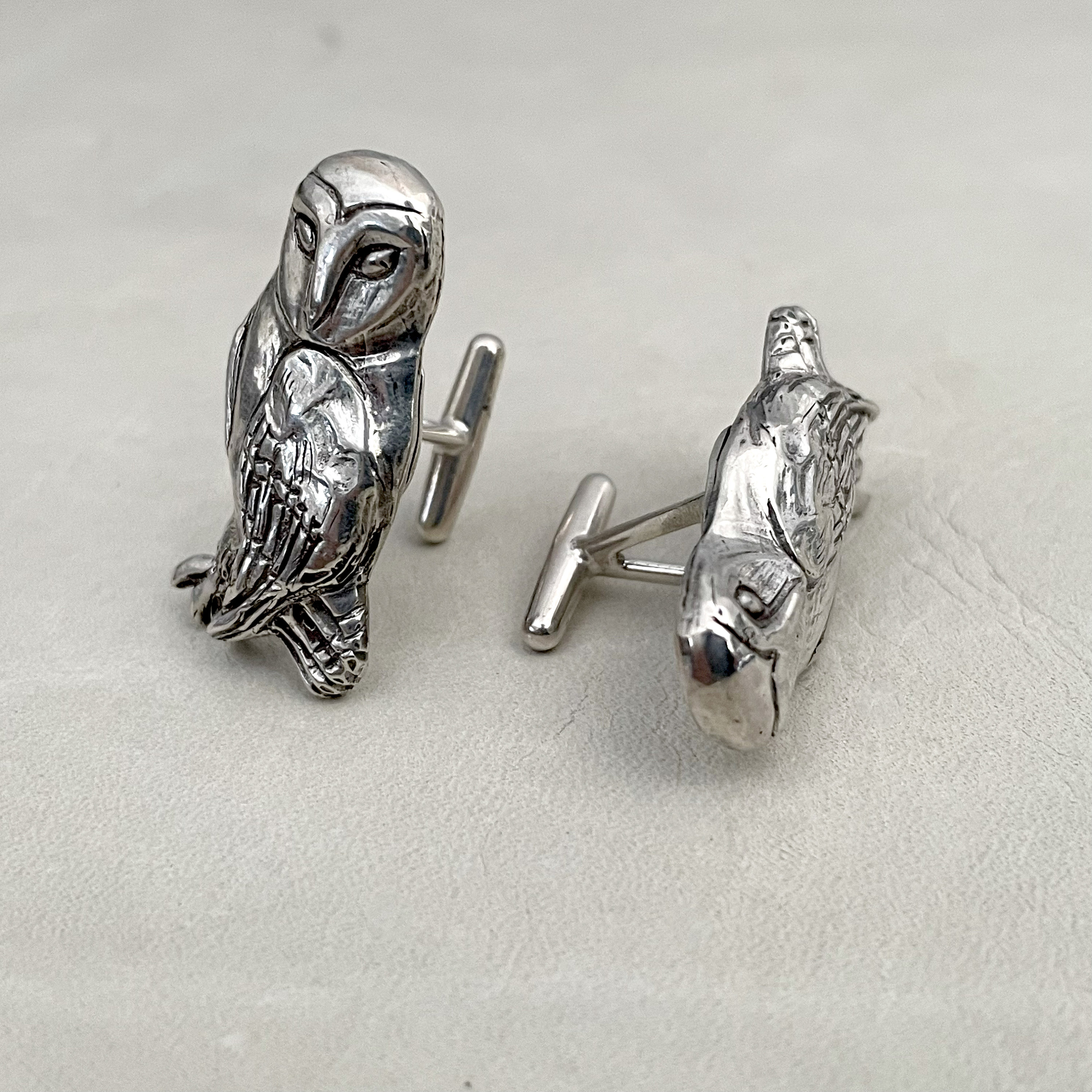 Owl Cufflinks Barn Owls Animal Jewelry French Cuff Menswear - Etsy