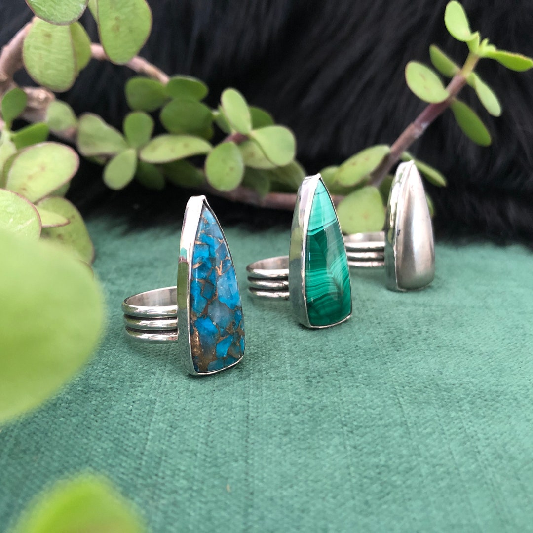 Dagger Ring stone Choice Sterling Silver Talon Witch Fierce Claw Witchy ...