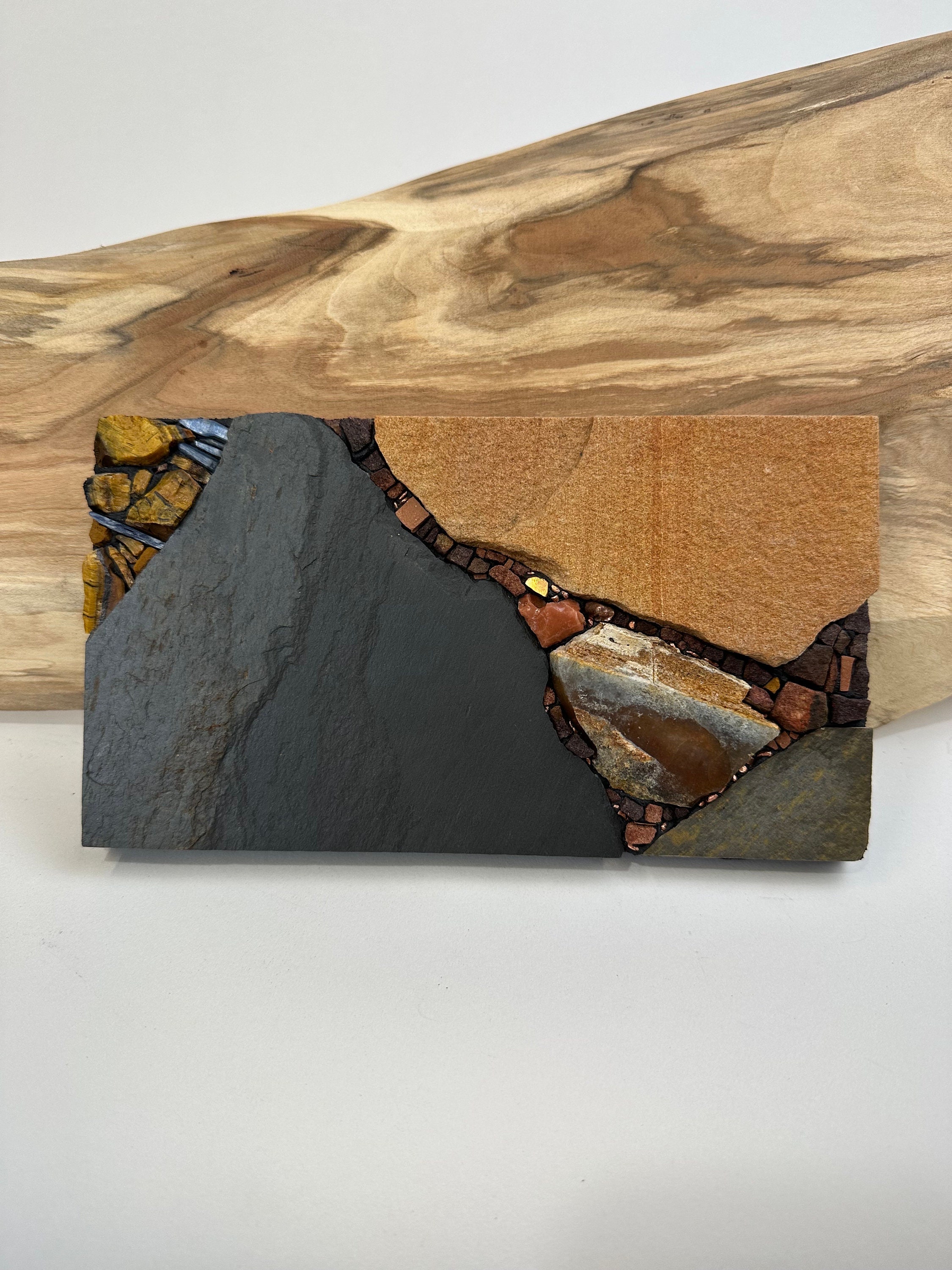 Mountain Pass Stone Mosaic Wall Sculpture - Etsy