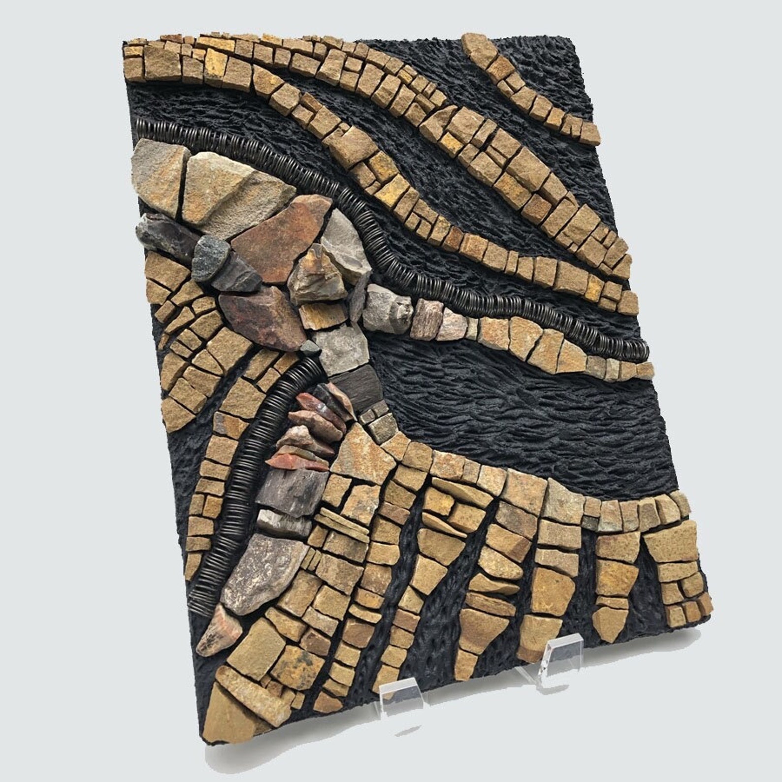 Spontaneous Flow - Stone Mosaic Wall Sculpture - Etsy