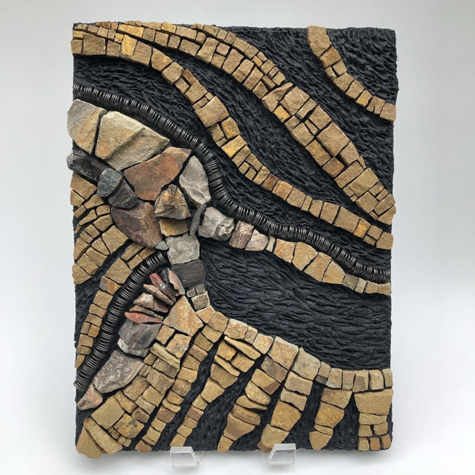 Spontaneous Flow - Stone Mosaic Wall Sculpture - Etsy