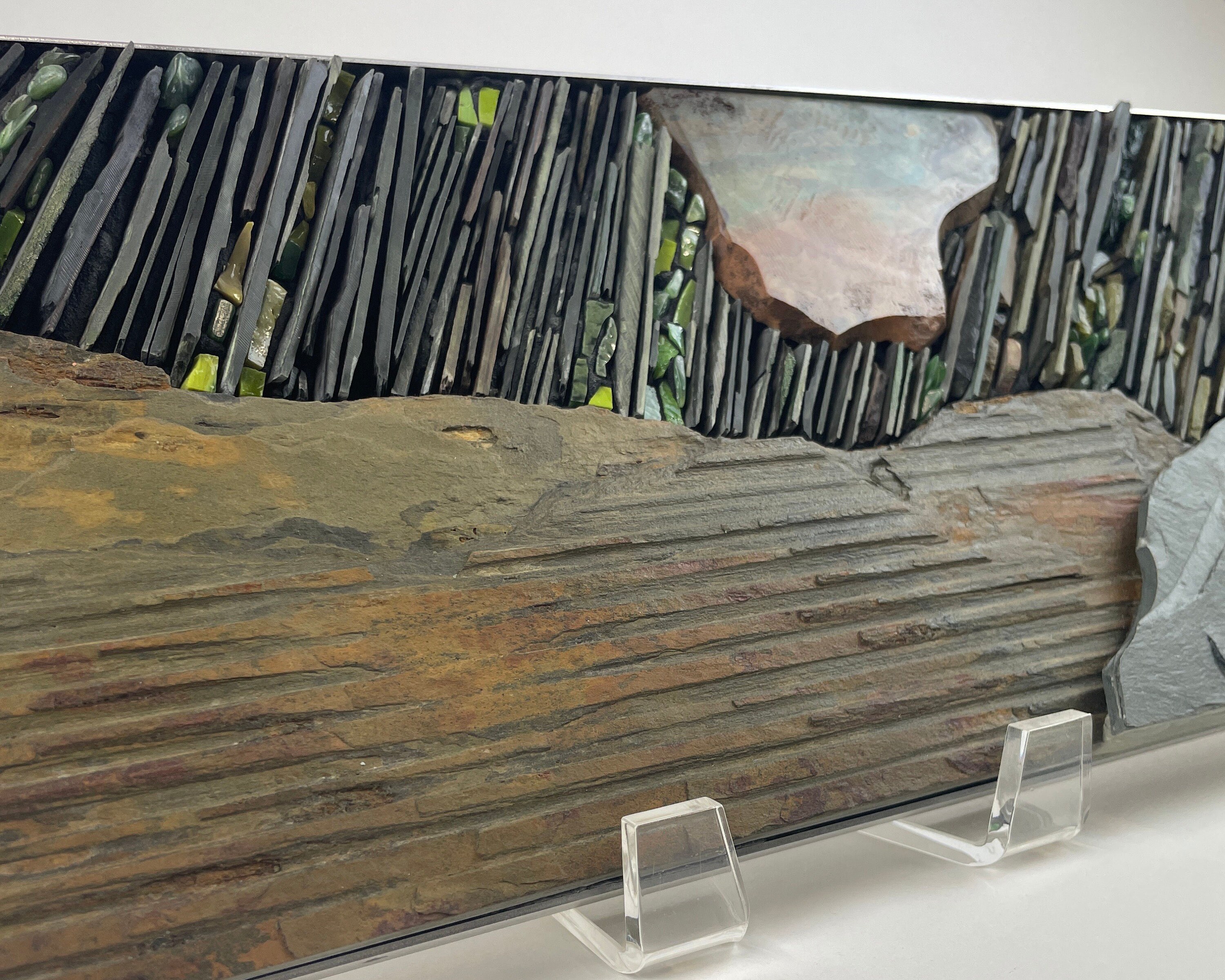 Mountain Path - Stone Mosaic Wall Sculpture - Etsy