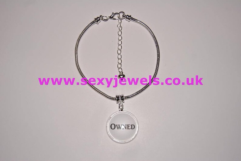 Owned Word Dome Anklet Euro Ankle Chain Jewellery Fetish - Etsy