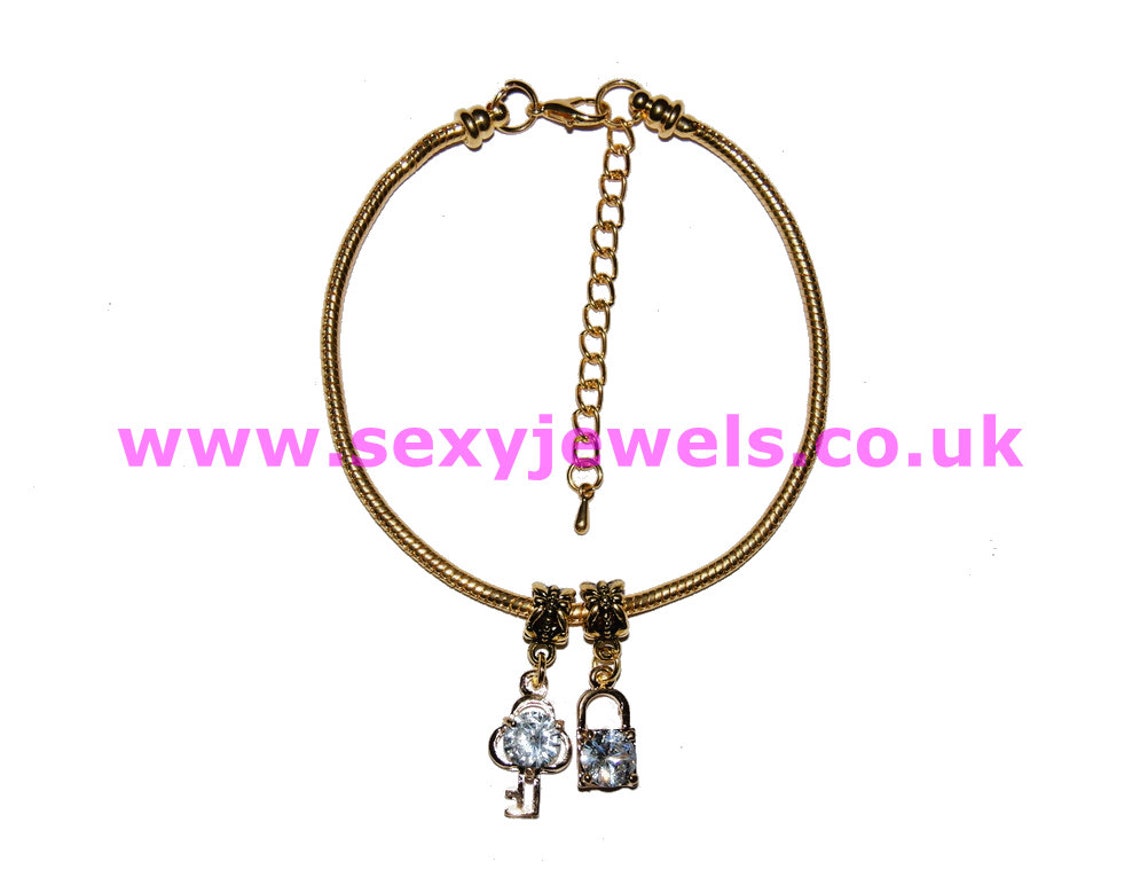 Gold Lock and Key Mistress Keyholder Anklet Chastity Meanings | Etsy