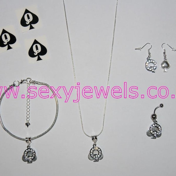 Queen of Spades Ankle Bracelet - Etsy