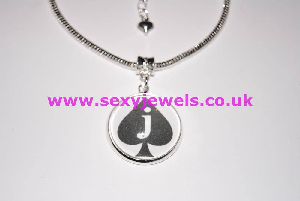 Jack of Spades Dome Anklet Euro Ankle Chain Jewellery Fetish Cuckold ...
