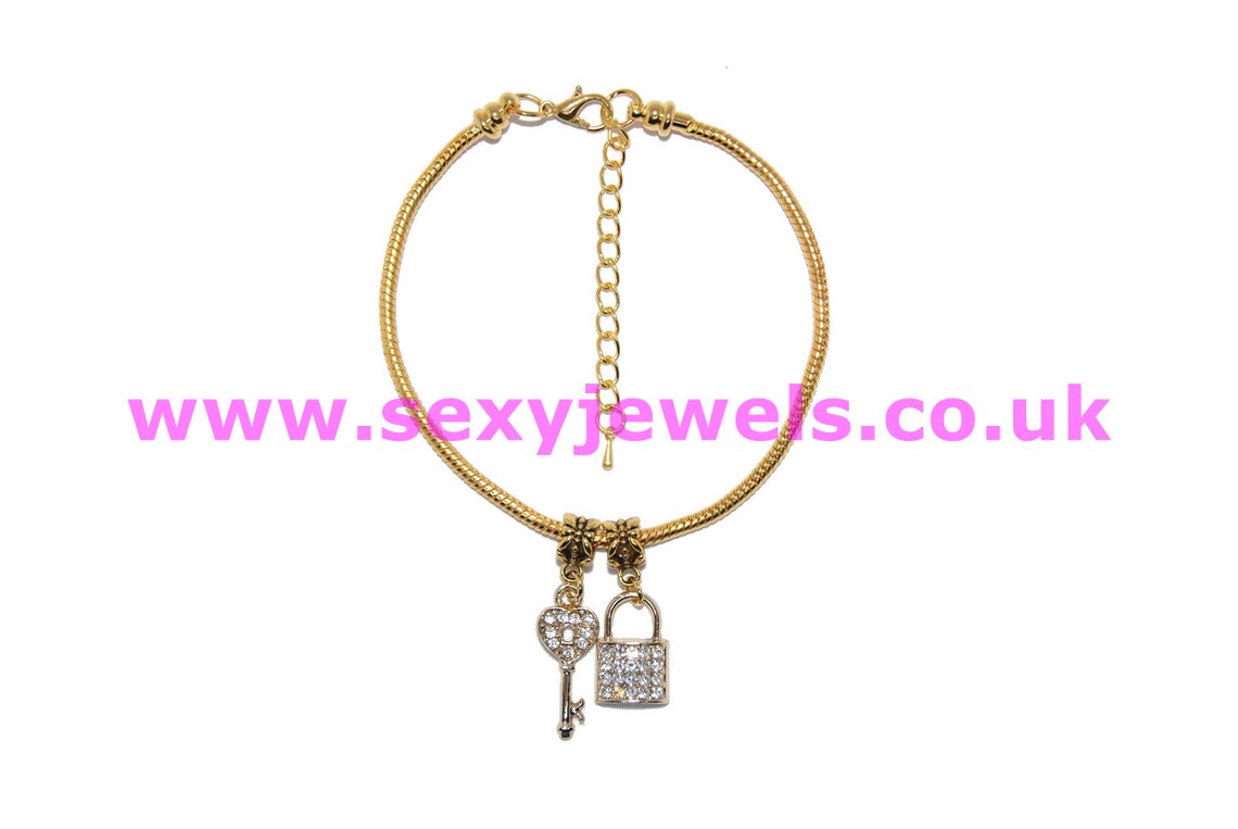 Gold Lock and Key Mistress Keyholder Anklet Chastity Meanings - Etsy
