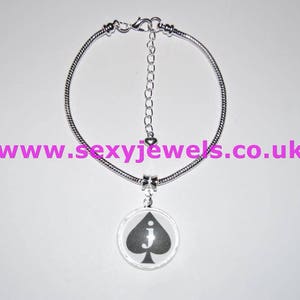 Jack of Spades Dome Anklet Euro Ankle Chain Jewellery Fetish Cuckold ...