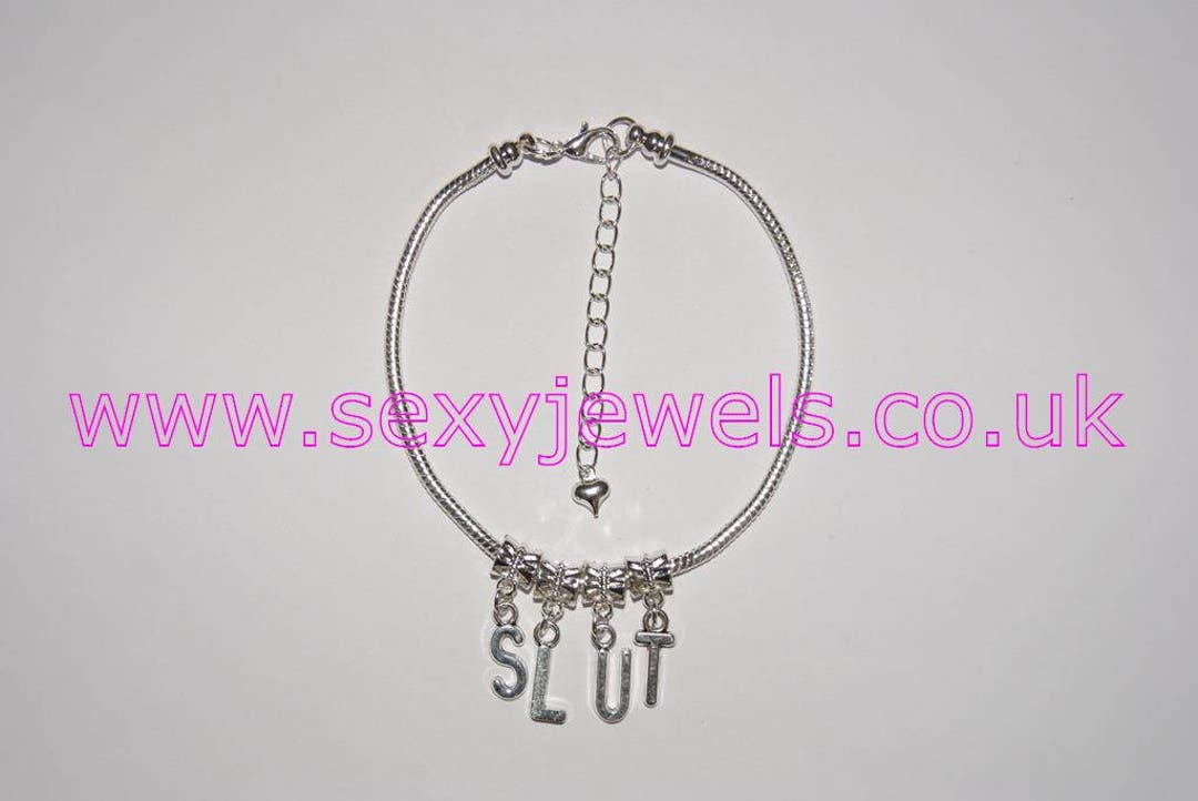 SLUT Anklet Euro Ankle Chain Jewellery Fetish Cuckold Lifestyle Swinger ...