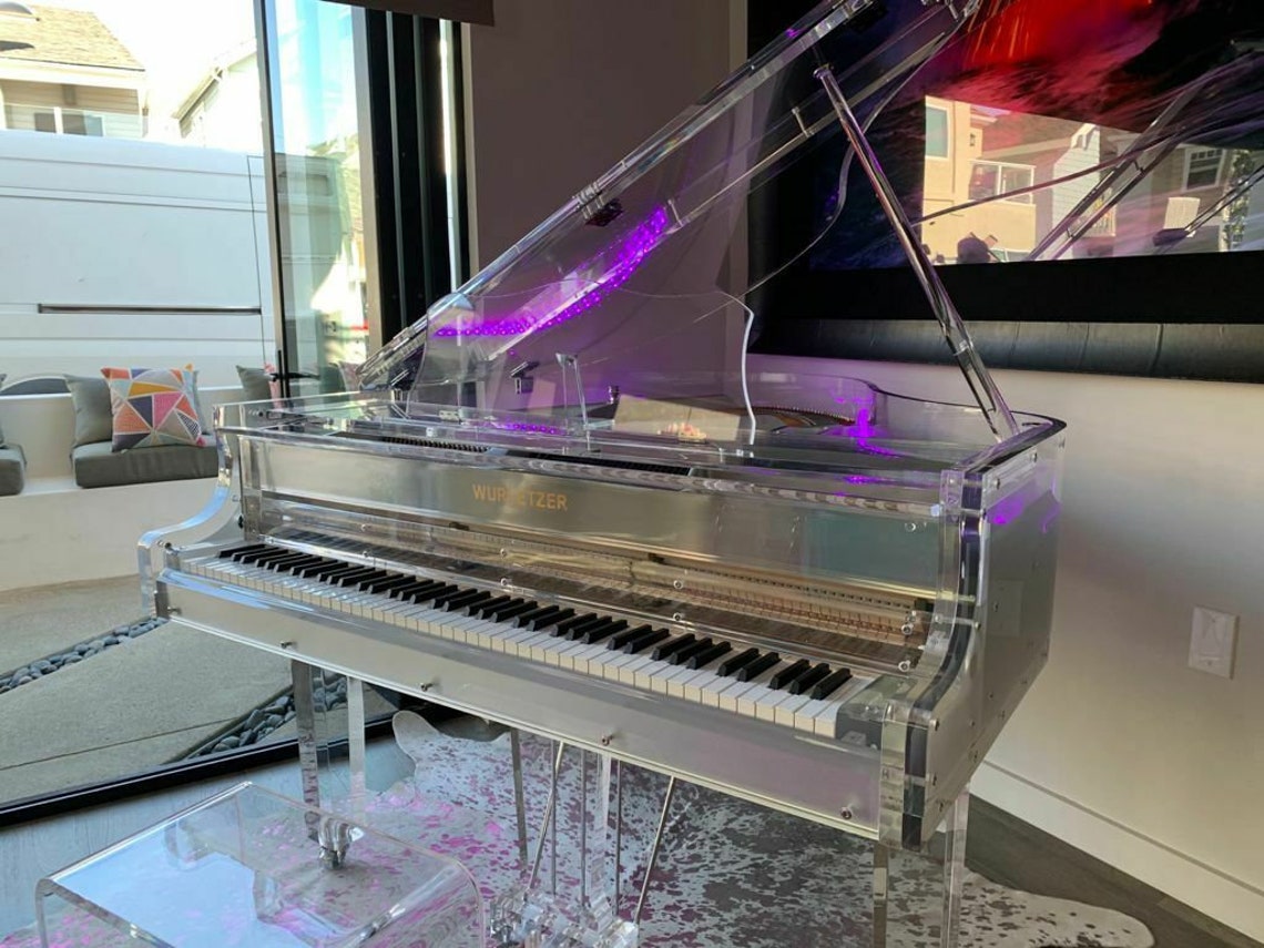 Luxurious LED Crystal Grand Piano transparent Crystal Grand | Etsy