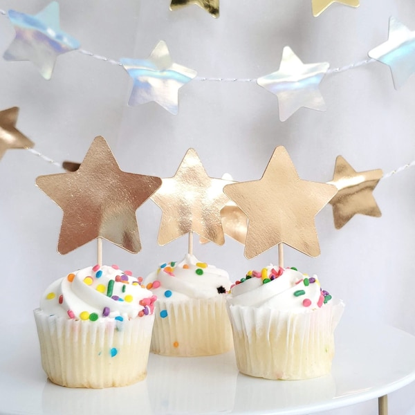 Star Cupcake Toppers - Etsy