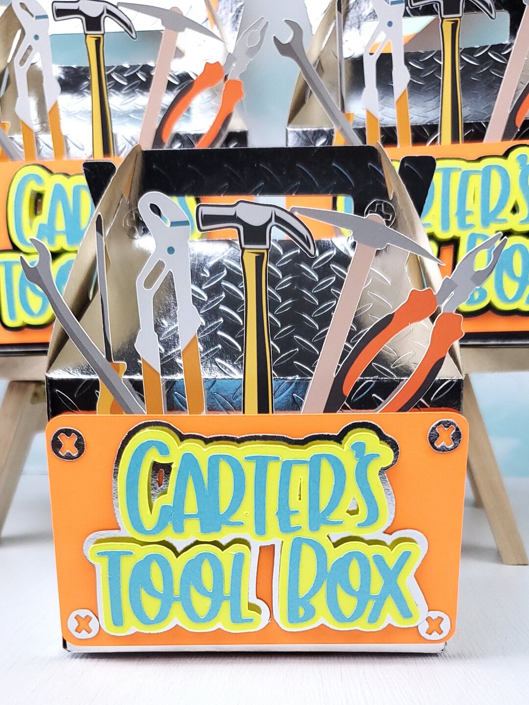 Tool Box Party Favor Birthday Party Construction Themed Treat Boxes ...