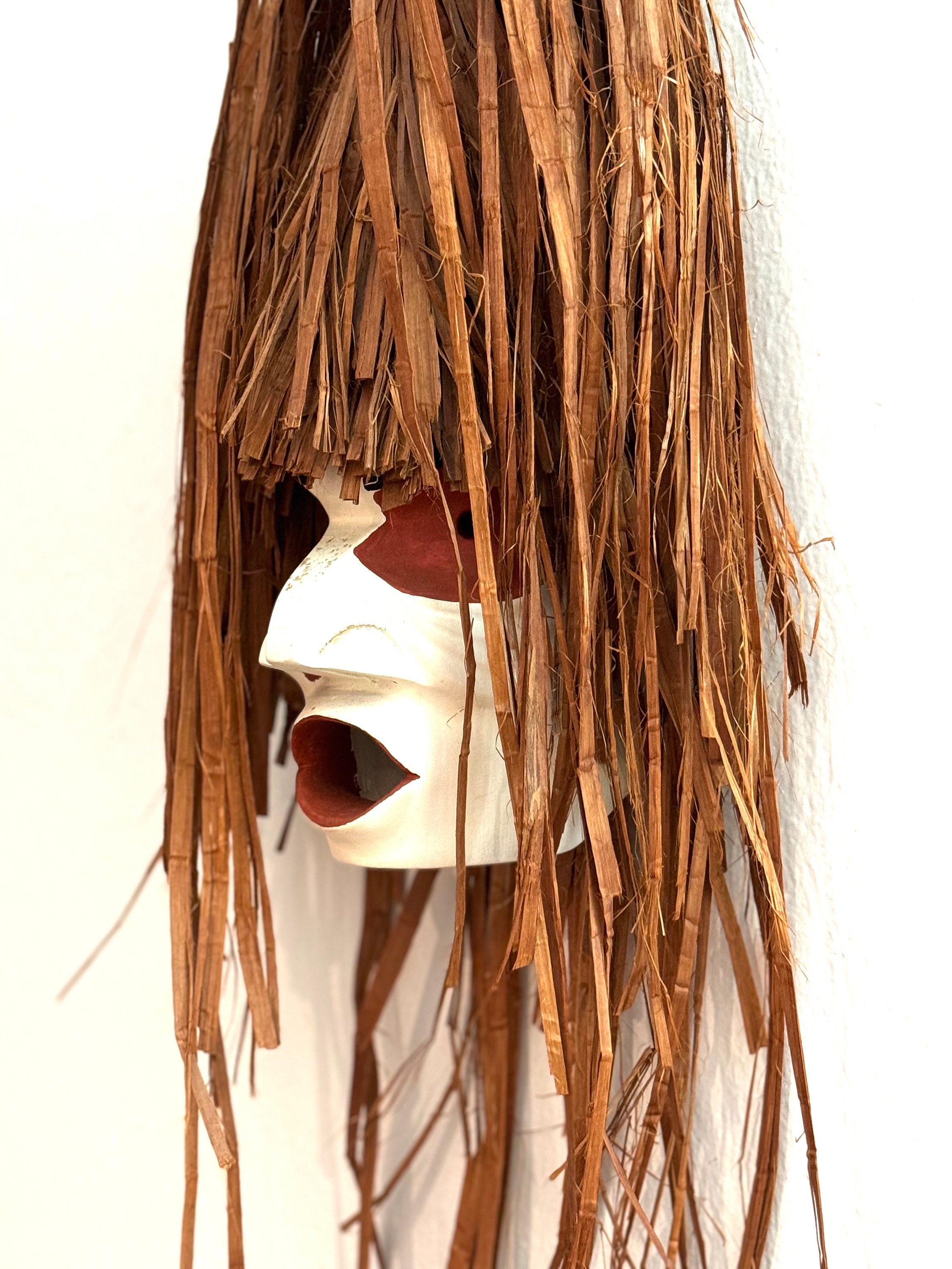 Hand-carved Red Cedar Pook Mask by Jacob Kinney, Makah Nation Tribal ...
