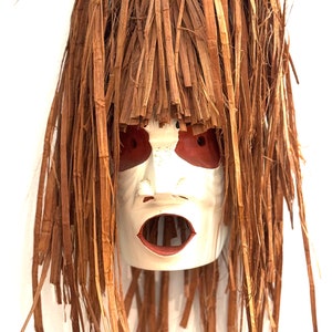 Hand-carved Red Cedar Pook Mask by Jacob Kinney, Makah Nation Tribal ...