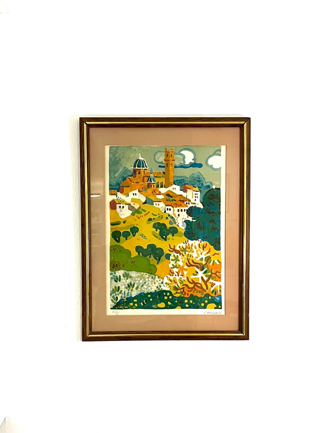 Guy Charon Altea Spain Lithograph, Limited Edition Coastal Art - Etsy