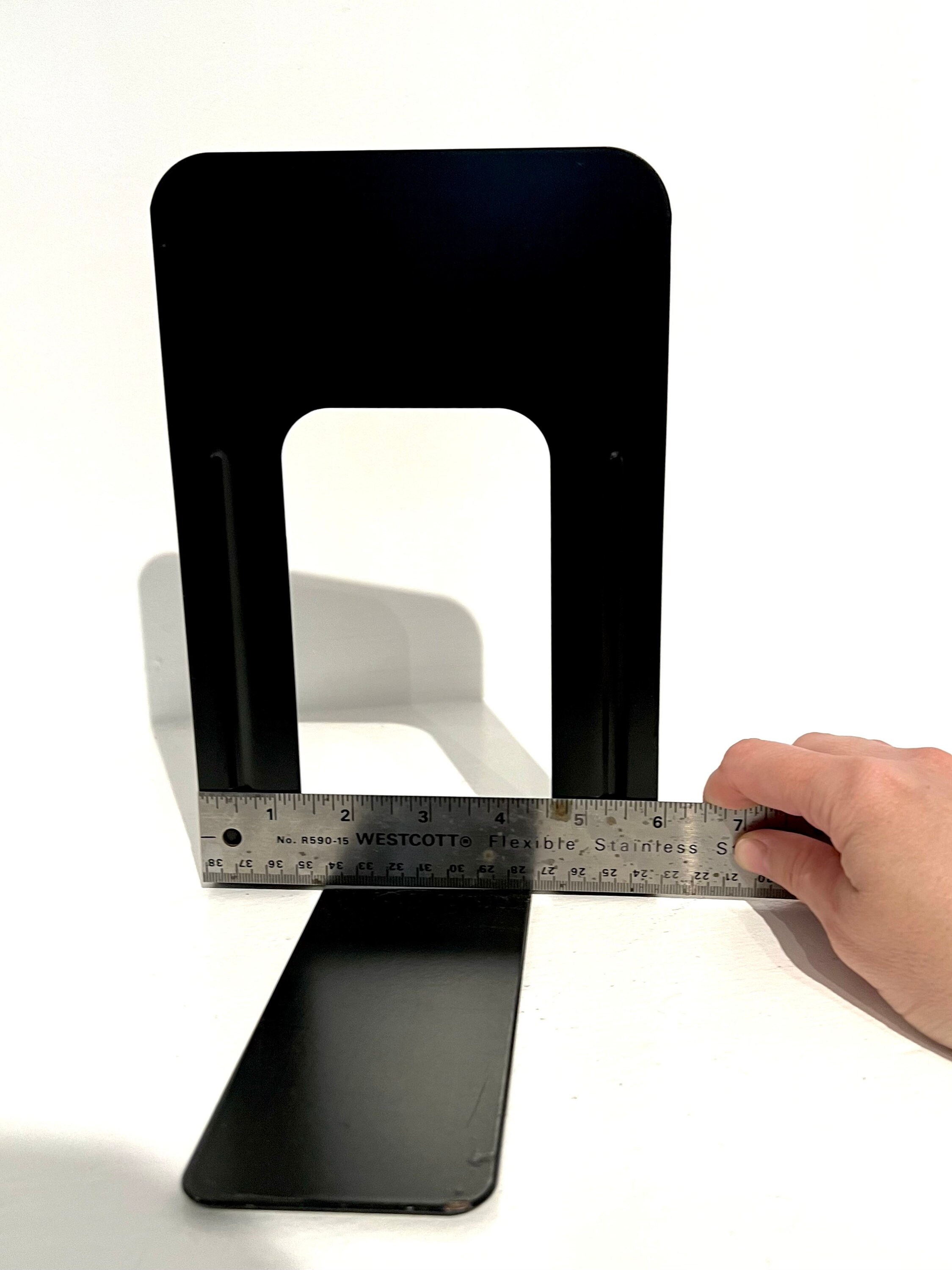 LARGE Black Metal Bookends Pair of Library Bookends Vintage - Etsy