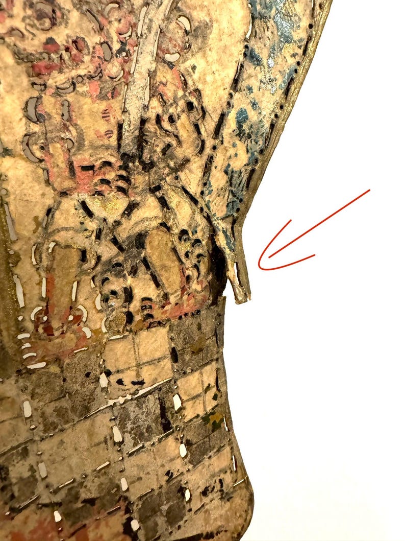 Antique Indonesian Tree of Life Shadow Puppet, Javanese Gunungan ...