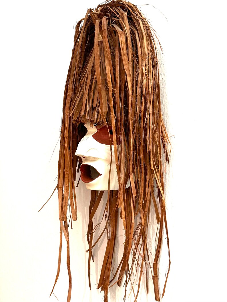 Hand-carved Red Cedar Pook Mask by Jacob Kinney, Makah Nation Tribal ...