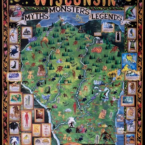 Wisconsin Monsters Myths and Legends Poster - Etsy