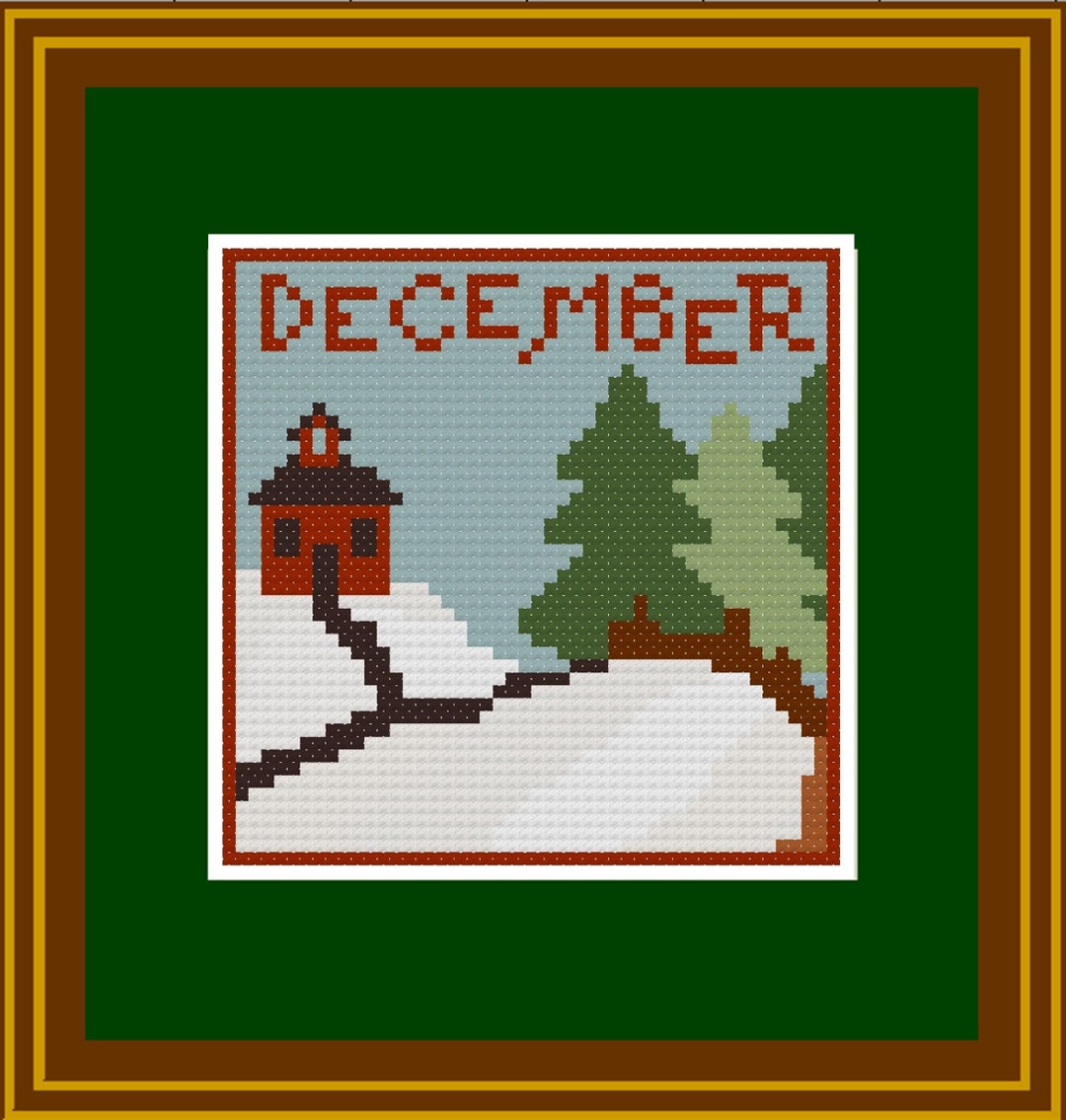 December Block of the Month PDF Instant Download Printable - Etsy