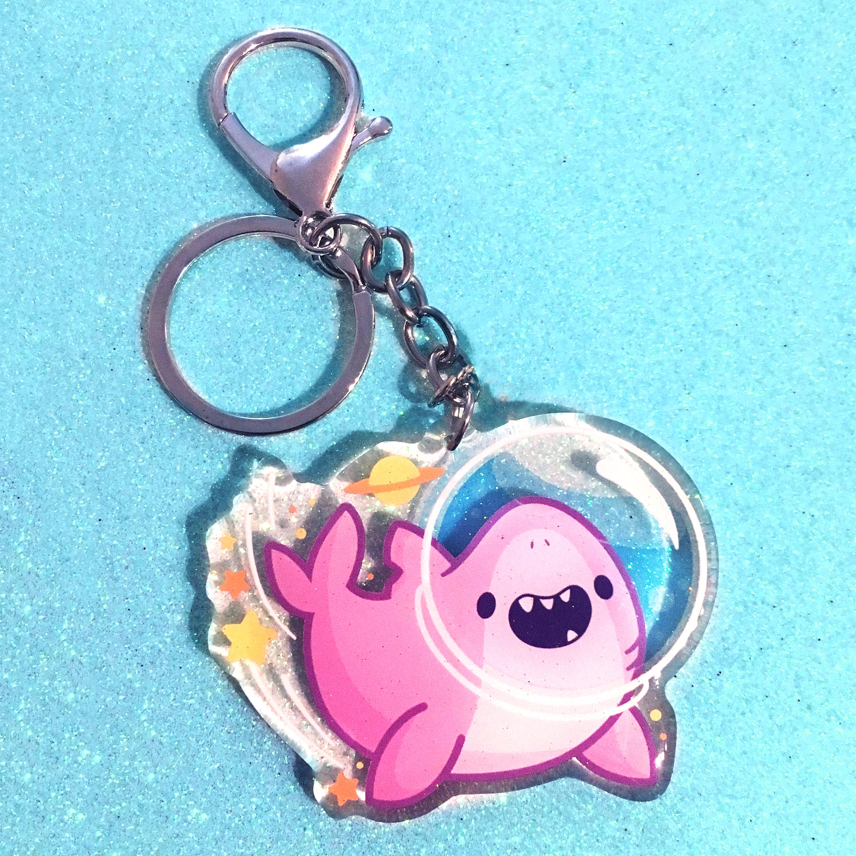 Space Shark Acrylic Keychains 2.5 in Double-sided Sharks | Etsy